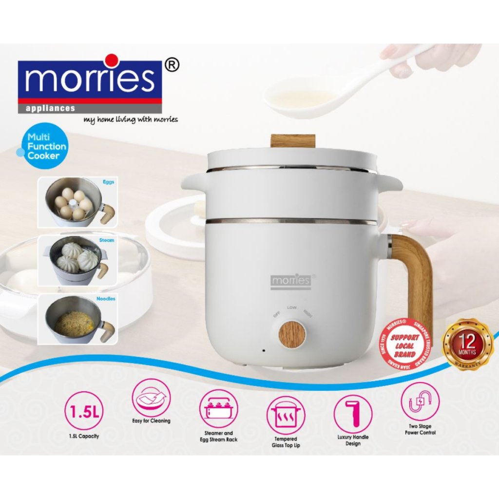 MORRIES MS150MFC 1.5L MULTI FUNCTION COOKER - Juan Kuang (Pte) Ltd