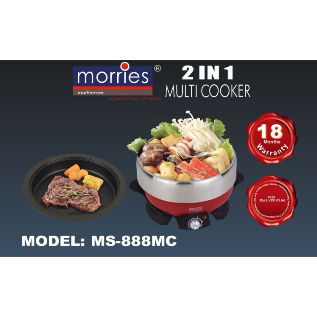 MORRIES MS888MC 3L MULTI COOKER - Juan Kuang (Pte) Ltd