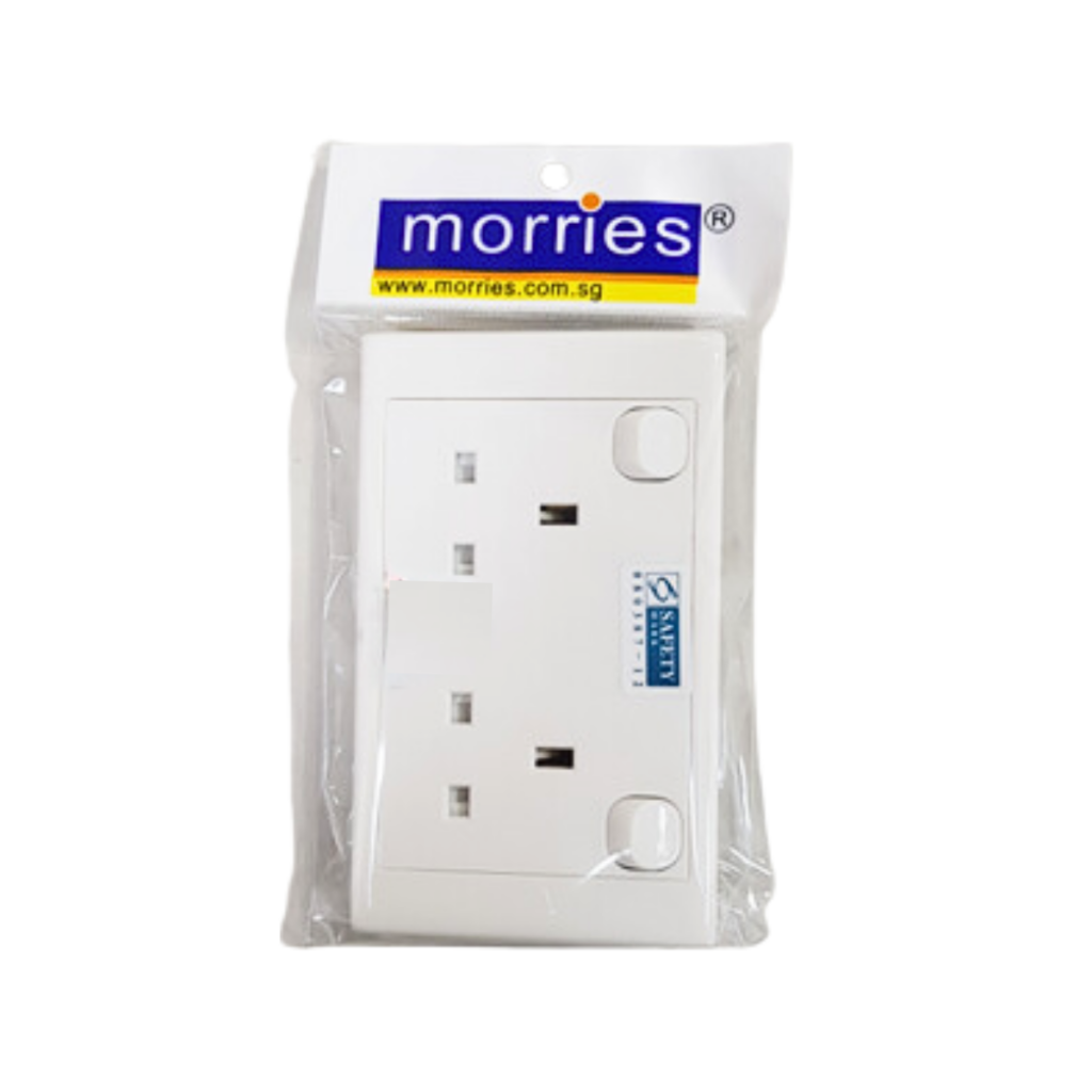 CK2098 13A 2 Gang socket-outlet - Juan Kuang (Pte) Ltd