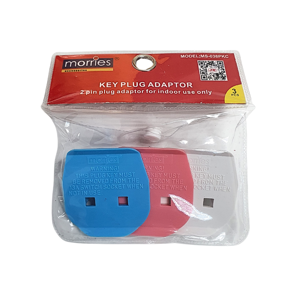 MORRIES MS038PKC PVC SAFETY PLUG KEY FOR 2 PIN COLOUR - Juan Kuang (Pte ...